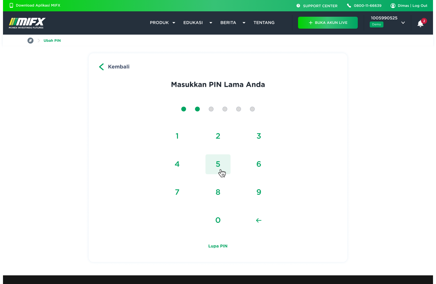 Bagaimana Cara Ubah Pin Support Center
